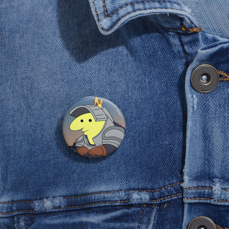 Charlie Smiling Friends Dinosaur Knight Illustration Pin Button | Cute ...