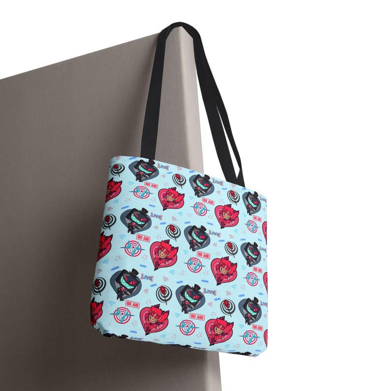 Hazbin Hotel Vox X Alastor Cute Cartoon Fox Pattern Tote Bag | Pastel ...