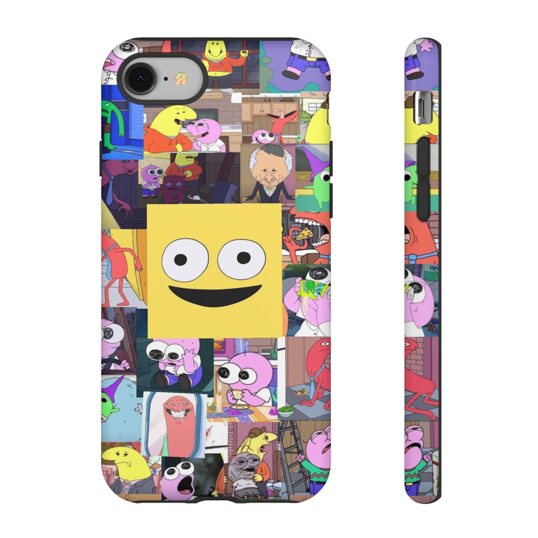Smiling Friends Pim Charlie Alan Cartoon Collage Face Phone Case ...