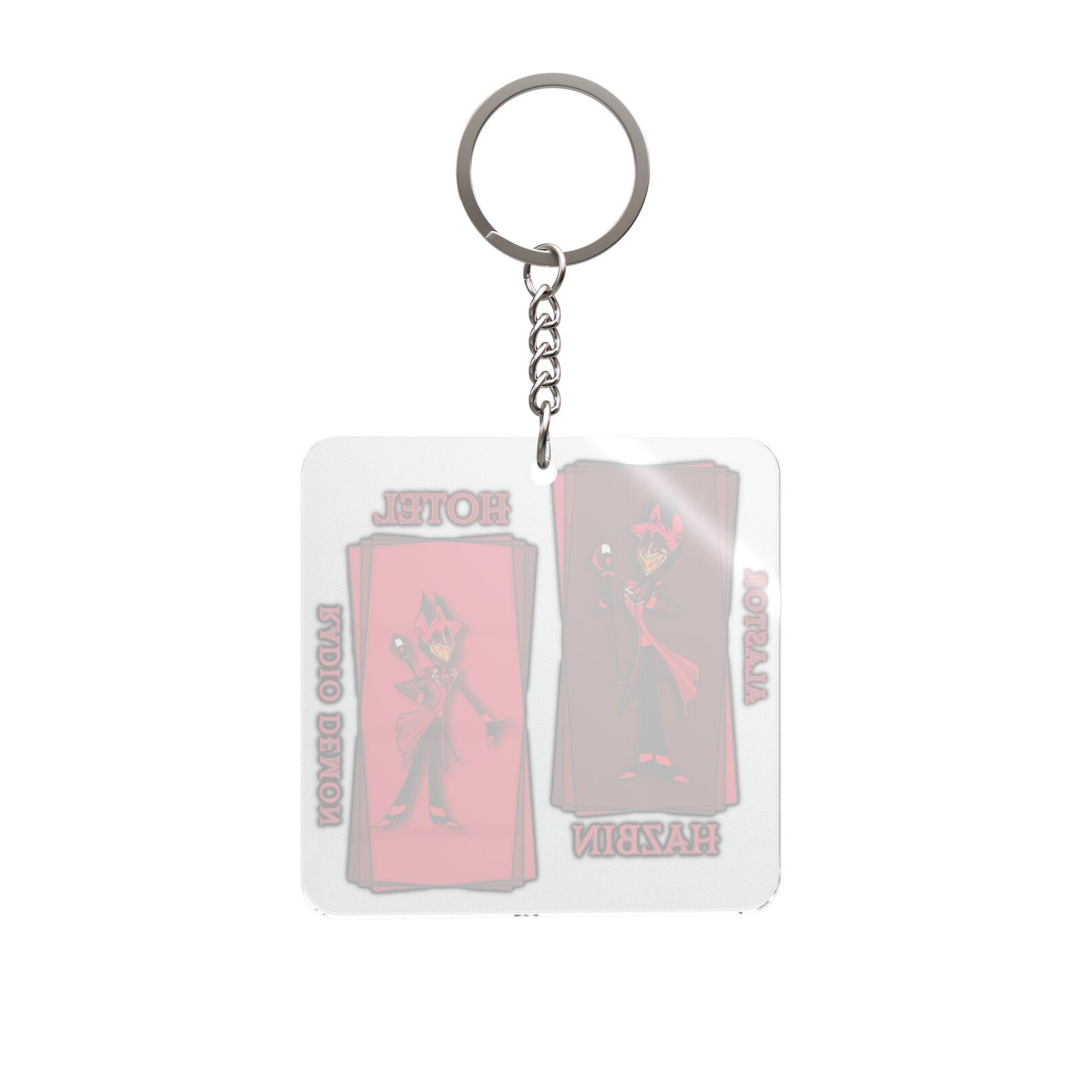 Alastor Radio Demon Hazbin Hotel Square Keychain | Anime Character ...