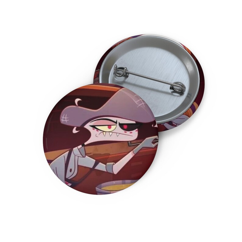 Hazbin Hotel Angel Dust Grumpy Witch Character Pin Button | Custom Pin ...