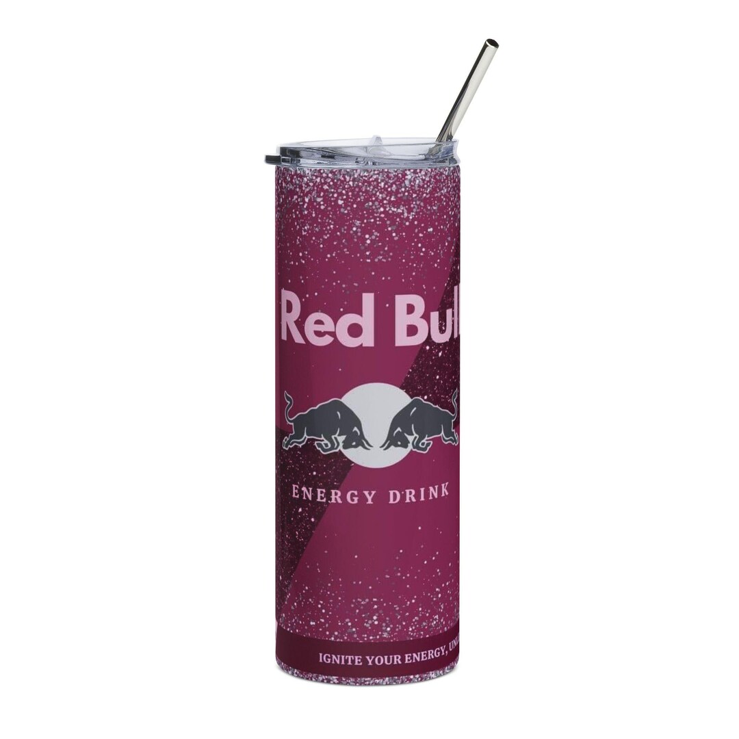 Red Bull Cherry Inspired Maroon Logo Tumbler 20oz | Stainless Steel ...