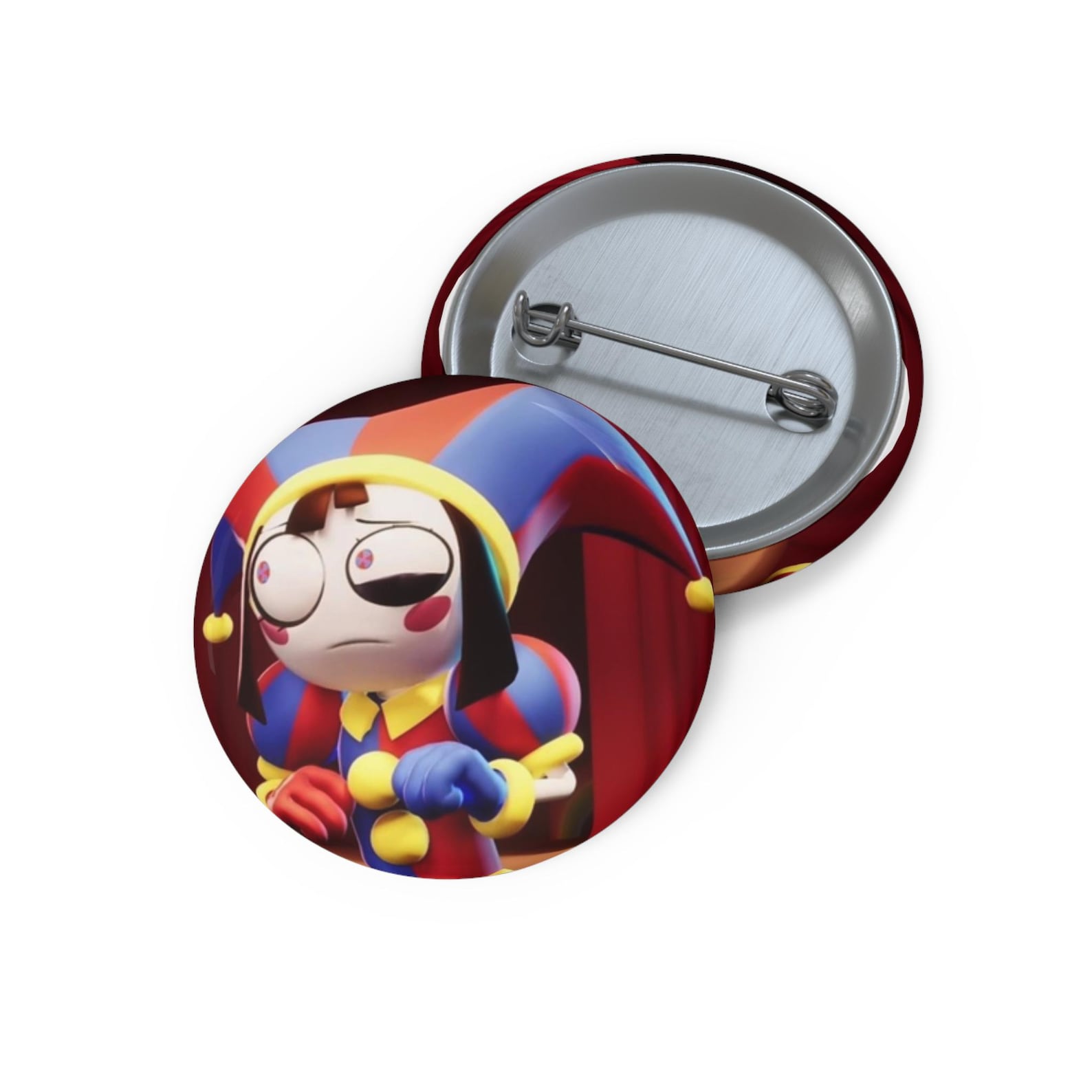 The Amazing Digital Circus Pomni Sad Jester Illustration Pin Button