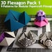 3D Flexagon Pack 1 - Infinity Fidget Toys - PDF SVG DIY Papercraft ...