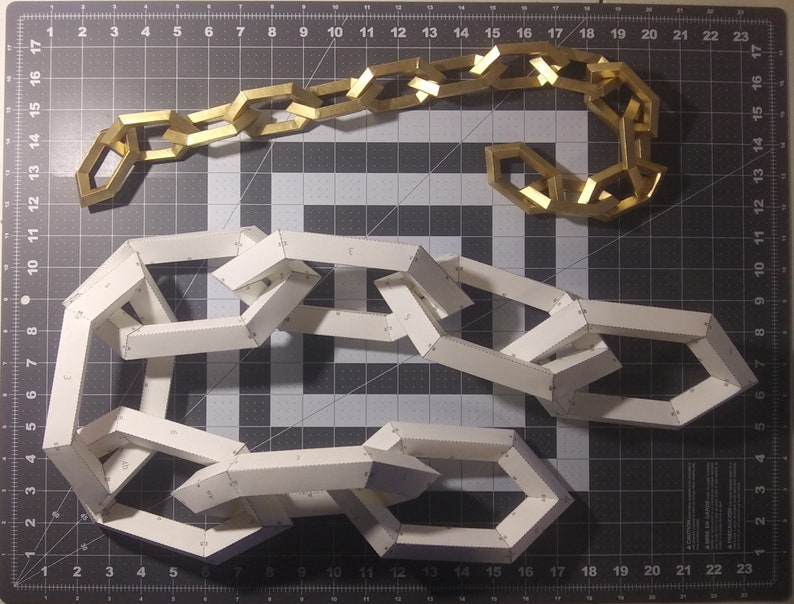 Chain Links - PDF SVG DIY Papercraft Pattern for 2 Sizes of Chain - Etsy
