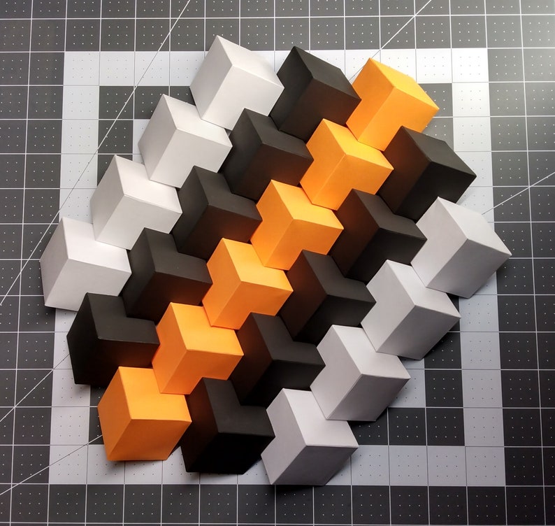 Tile Tessellation Pack 1 - the Cube - 3D Installation Acoustic Wall ...