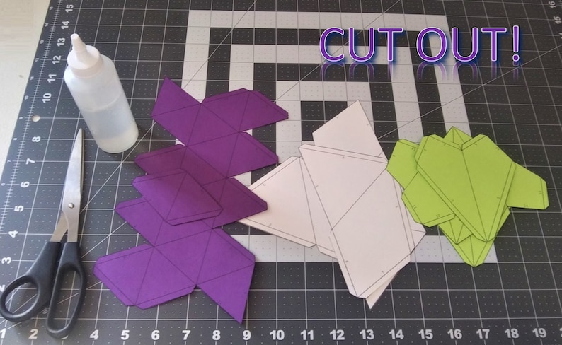 Geometry Pack 1 - PDF SVG DIY Papercraft Patterns for 10 Basic ...