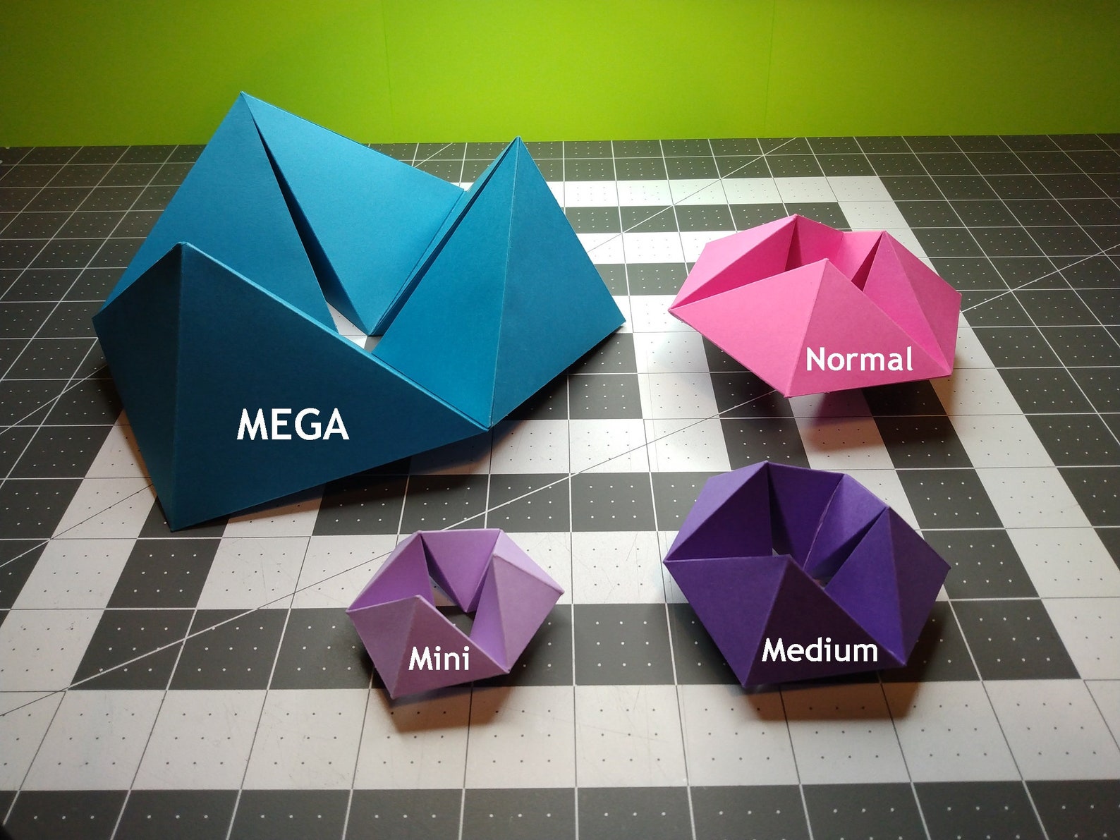 3D Flexagon Pack 1 - Infinity Fidget Toys - PDF SVG DIY Papercraft ...