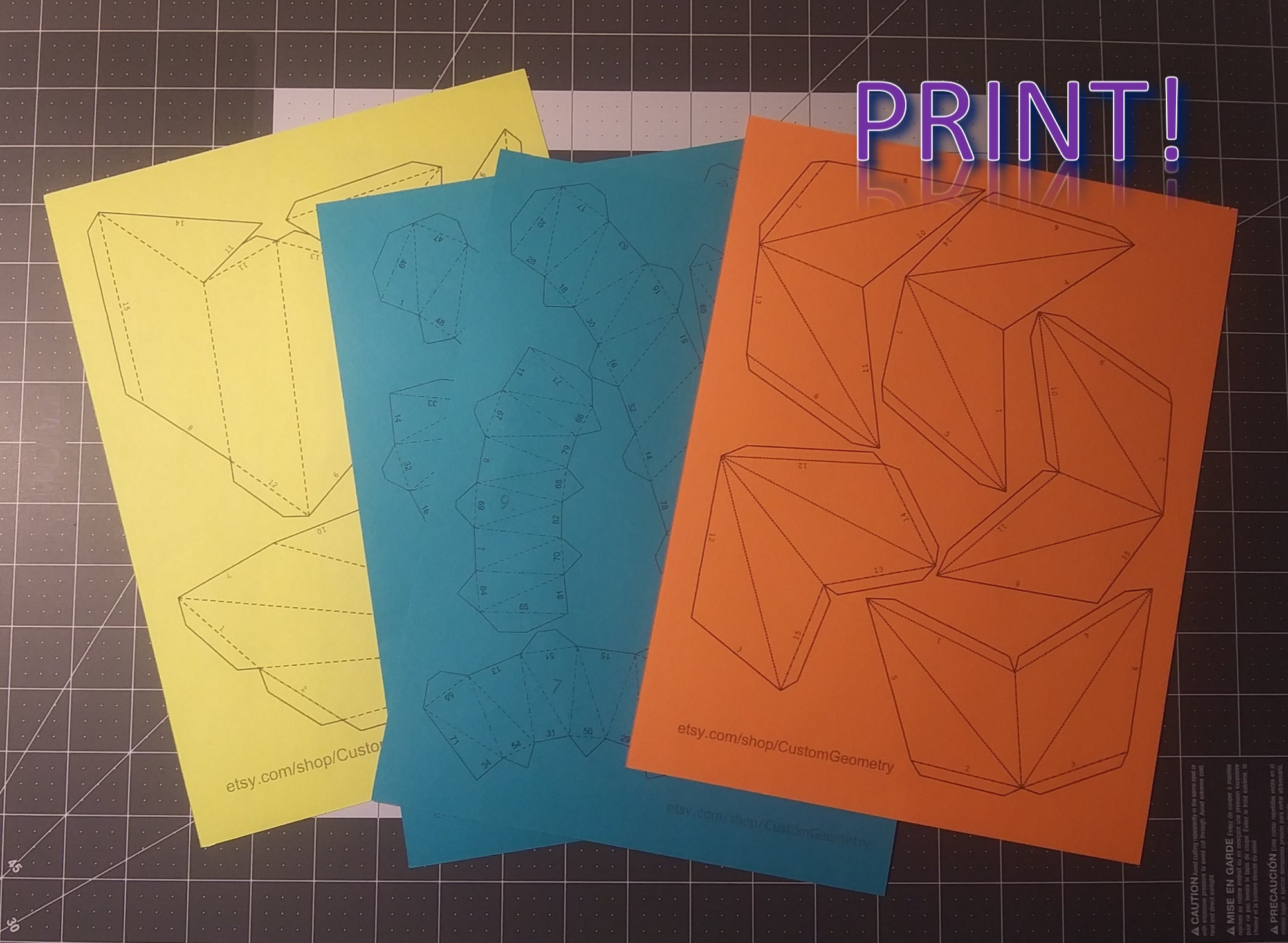 Geometry Pack 2 - PDF SVG DIY Papercraft Patterns for 6 Awesome ...