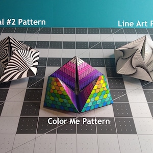 3D Flexagon Pack 2 - Infinity Fidget Toys - PDF SVG DIY Papercraft ...