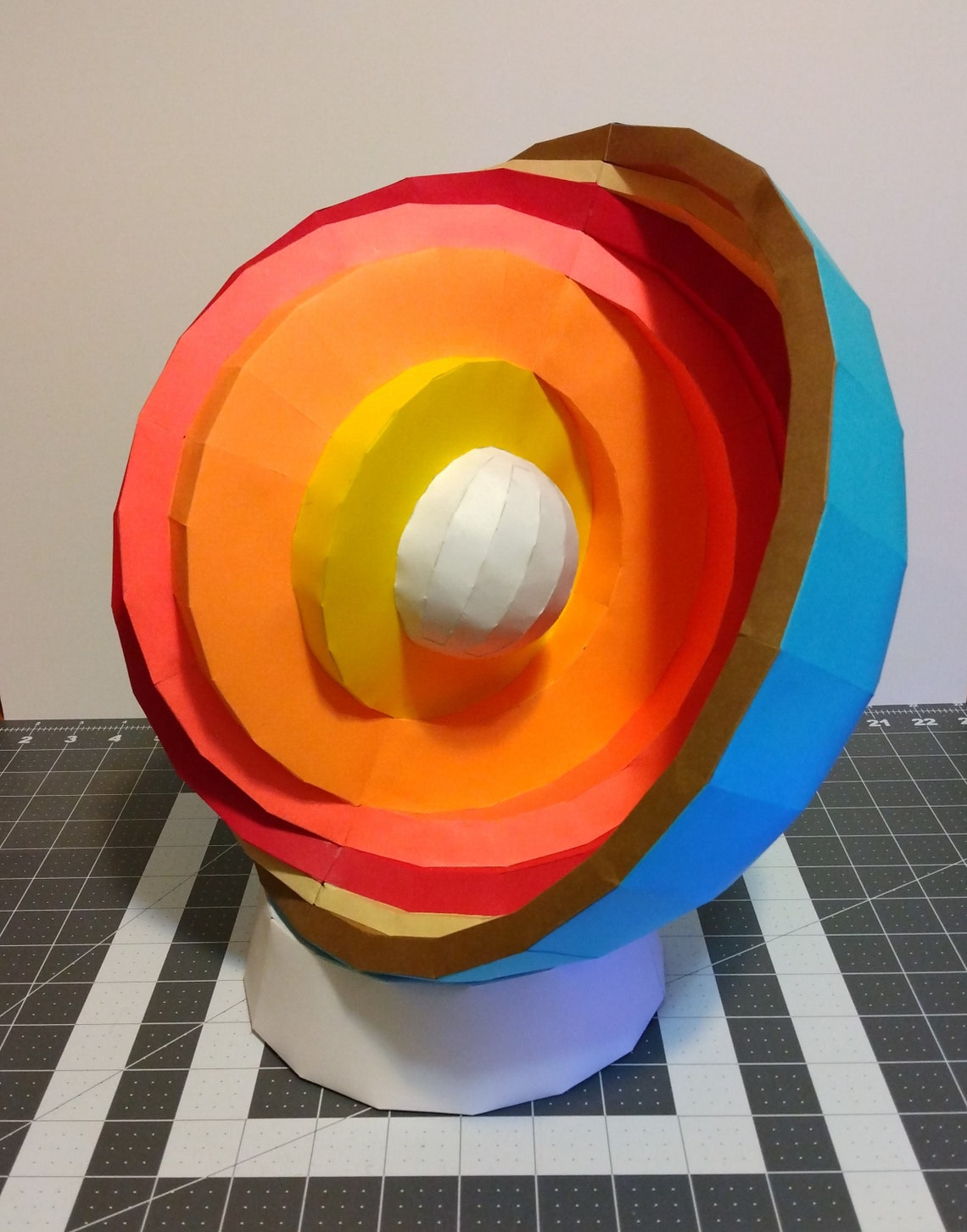 Earth Layers Globe - PDF SVG DIY Papercraft Pattern for an Educational ...