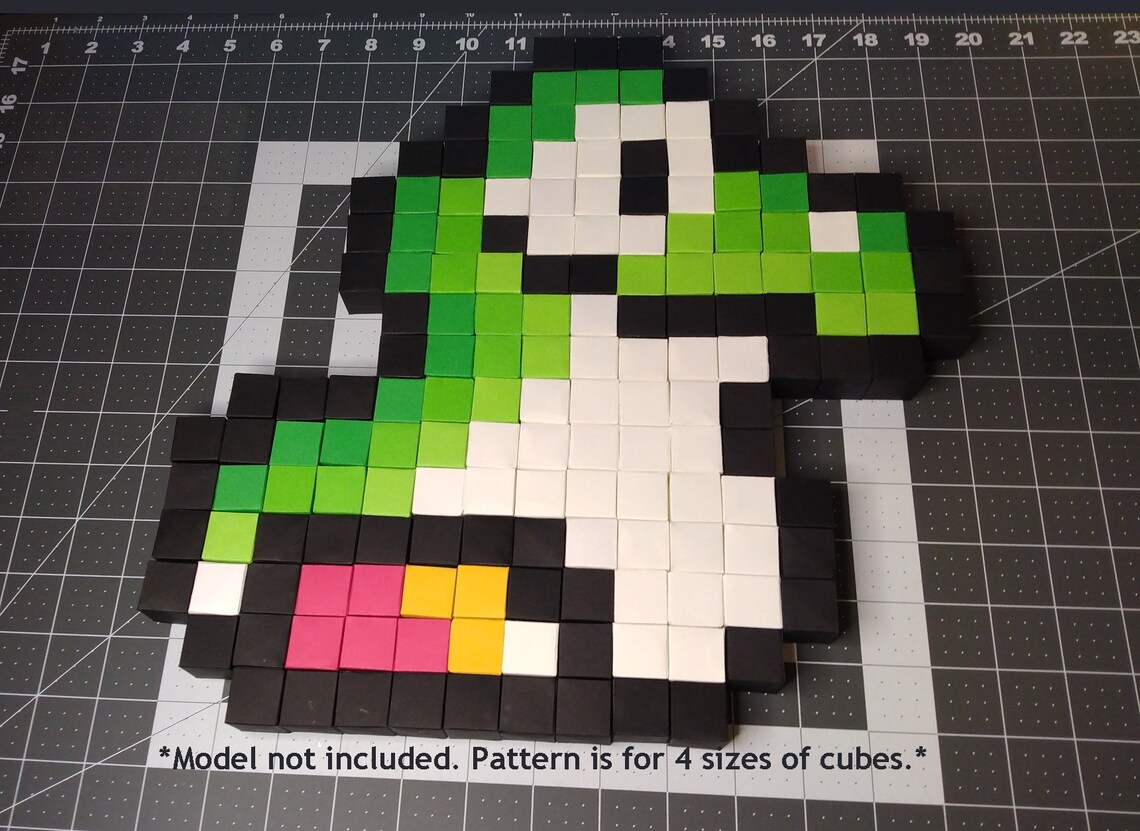 Voxel Art Pack - 3D Pixel Art - PDF SVG DIY Papercraft Pattern - Etsy UK