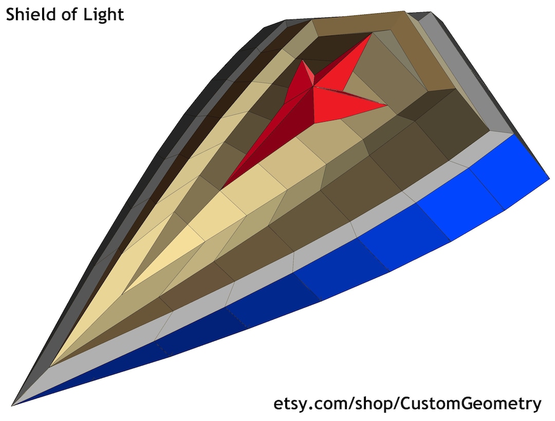 Shield of Light - PDF SVG DIY Papercraft Pattern for a Hero's Shield - Etsy