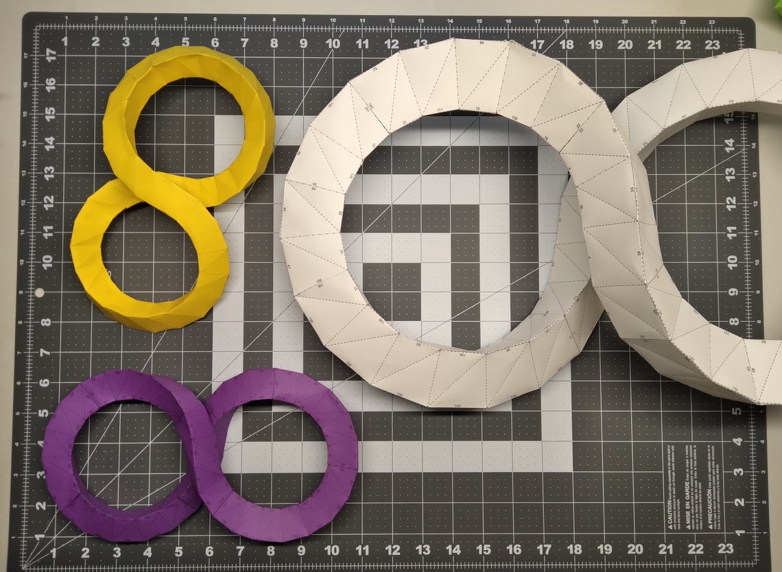 Infinity Mobius Strip - PDF SVG DIY Papercraft Pattern for 2 Sizes of ...