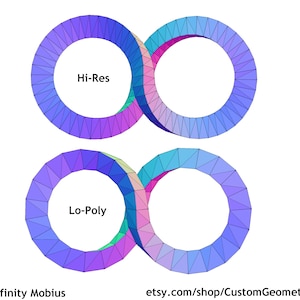 Infinity Mobius Strip - PDF SVG DIY Papercraft Pattern for 2 Sizes of ...