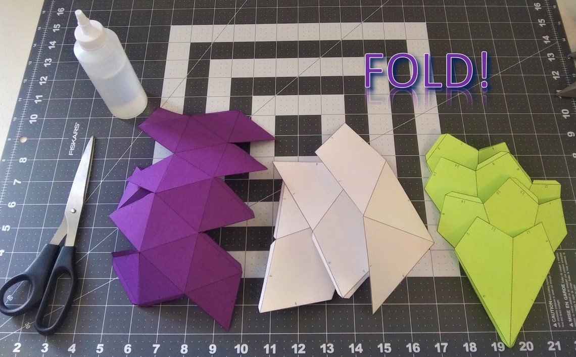 Geometry Pack 1 PDF SVG DIY Papercraft Patterns for 10 Basic Geometric ...