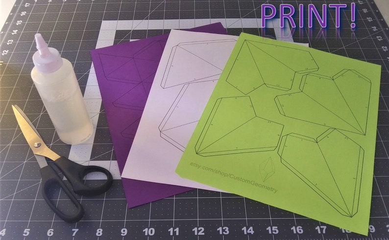 Geometry Pack 1 - PDF SVG DIY Papercraft Patterns for 10 Basic ...