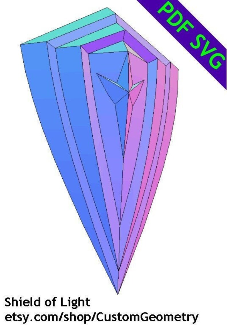 Shield of Light - PDF SVG DIY Papercraft Pattern for a Hero's Shield ...