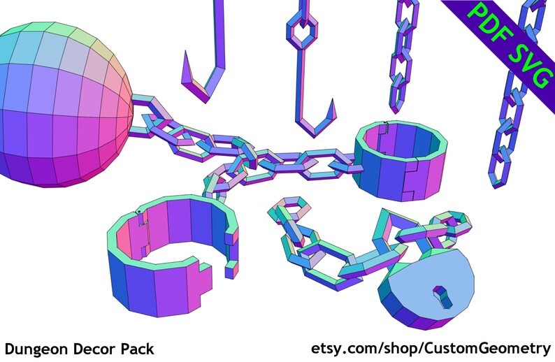 Dungeon Accessories - PDF SVG DIY Papercraft Patterns for Halloween ...