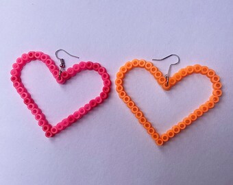 Rainbow Perler Bead Earing - Etsy Canada