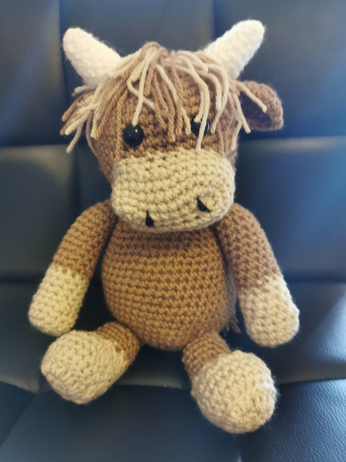 Handmade Amigurumi crochet Highland cow soft toy | Etsy