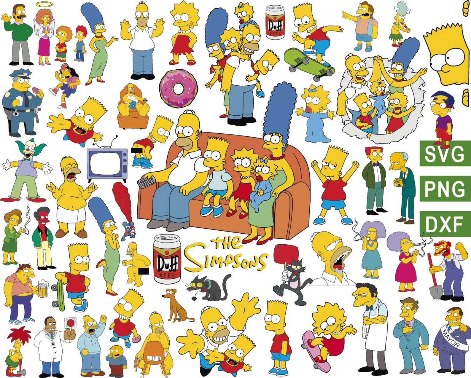 The simpsons svg Bart simpsons svg Lisa Simpson svg Homer | Etsy