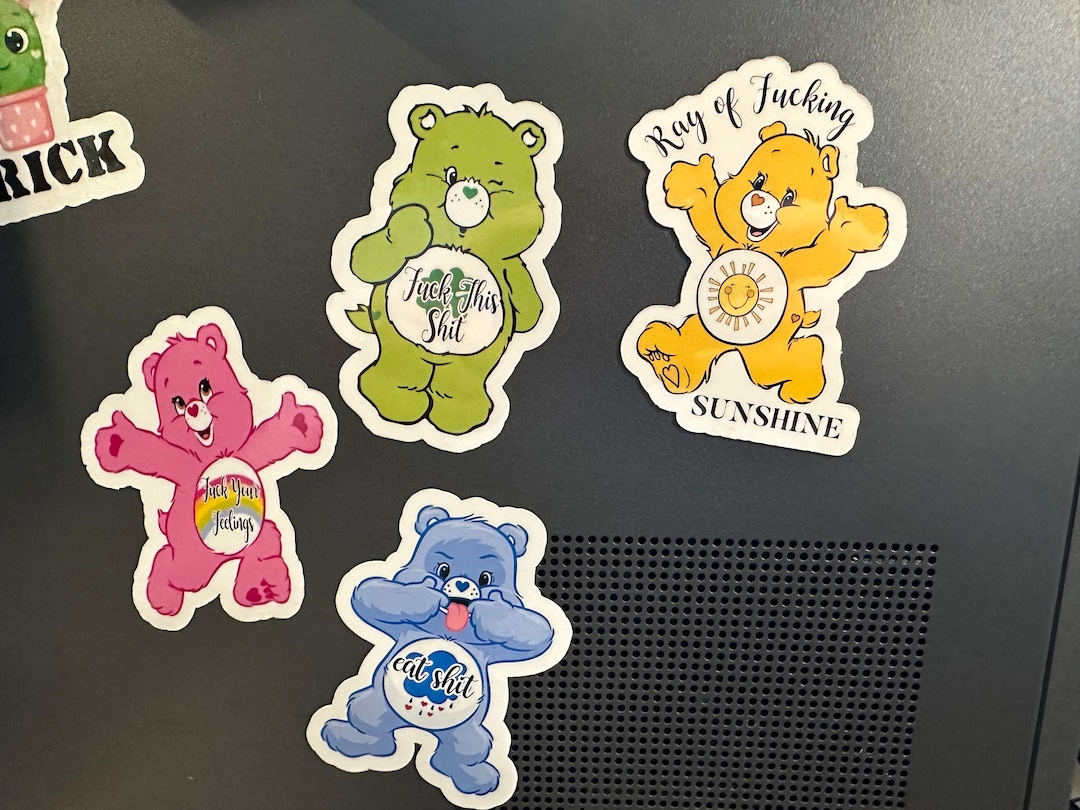 Cute Sweary Bear MAGNETS| Adult Humor| Fridge Magnet| Car Decal| Sassy ...