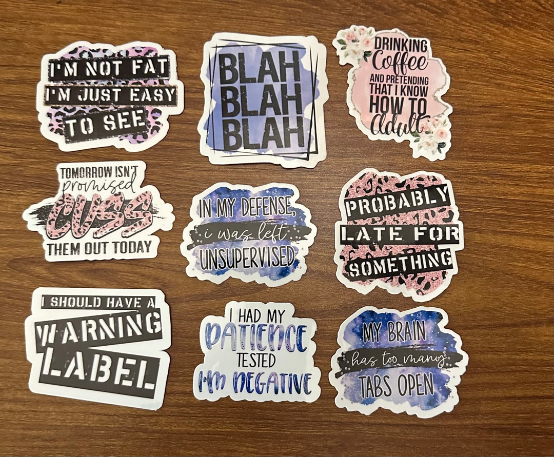 Sweary Stickers Adult Humor Laptop Sticker Car Decal Sassy Décor ...