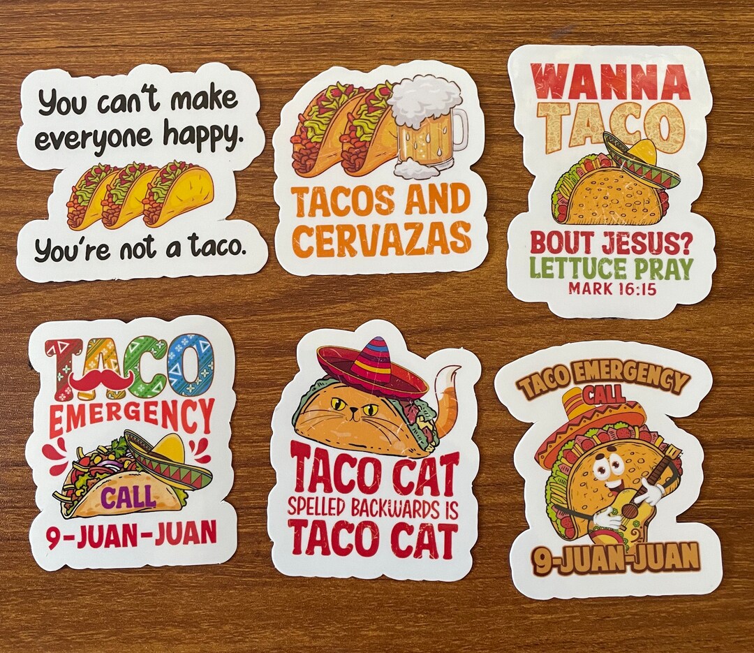 TACO Stickers Set Adult Humor Laptop Sticker Car Decal Sassy Decor ...