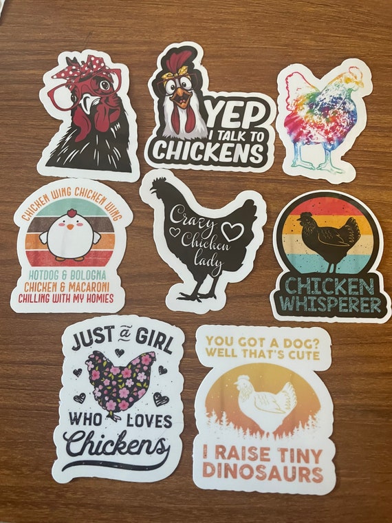 Crazy Chicken Stickers Adult Humor Laptop Sticker Car - Etsy
