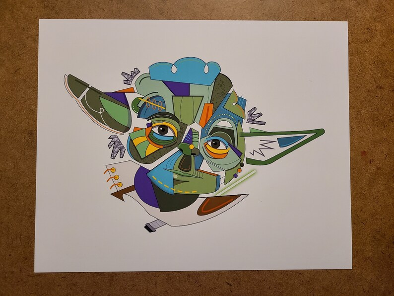 Yoda Portrait Tribute Fine Art Wall Print 8x10 & 5x7 - Etsy