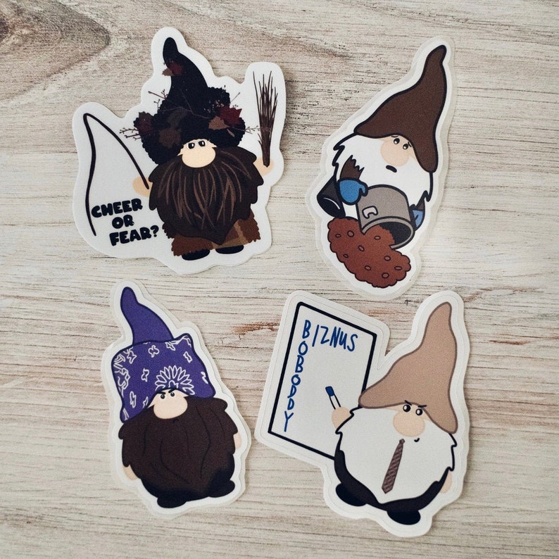 The Office Gnome Vinyl Stickers Set of 4 Prison Mike - Etsy