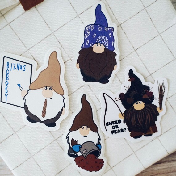 The Office Gnome Vinyl Stickers Set of 4 Prison Mike - Etsy