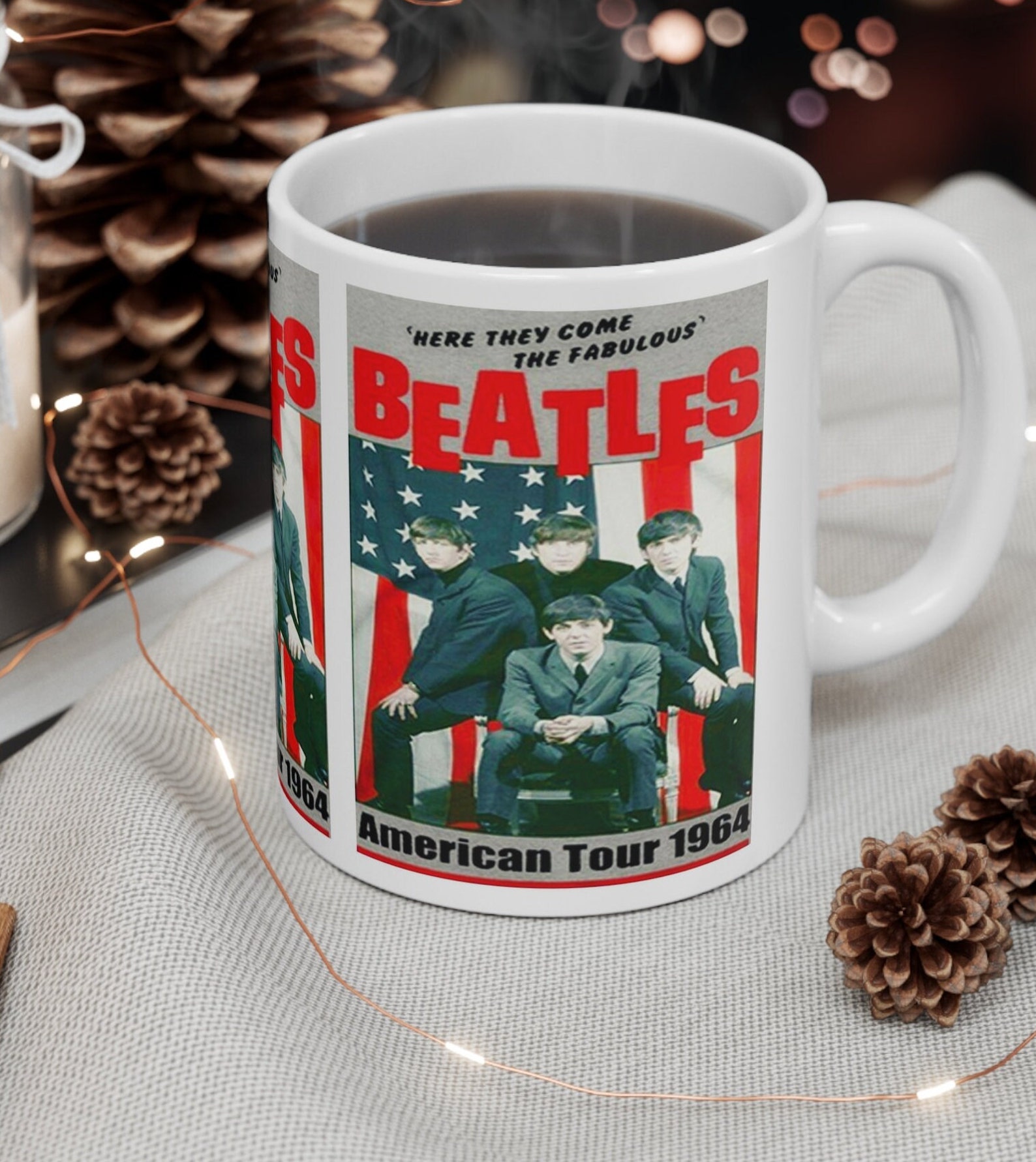 Classical Music Mug the Beatles American Tour 1964 Gift Mug for Her Him ...