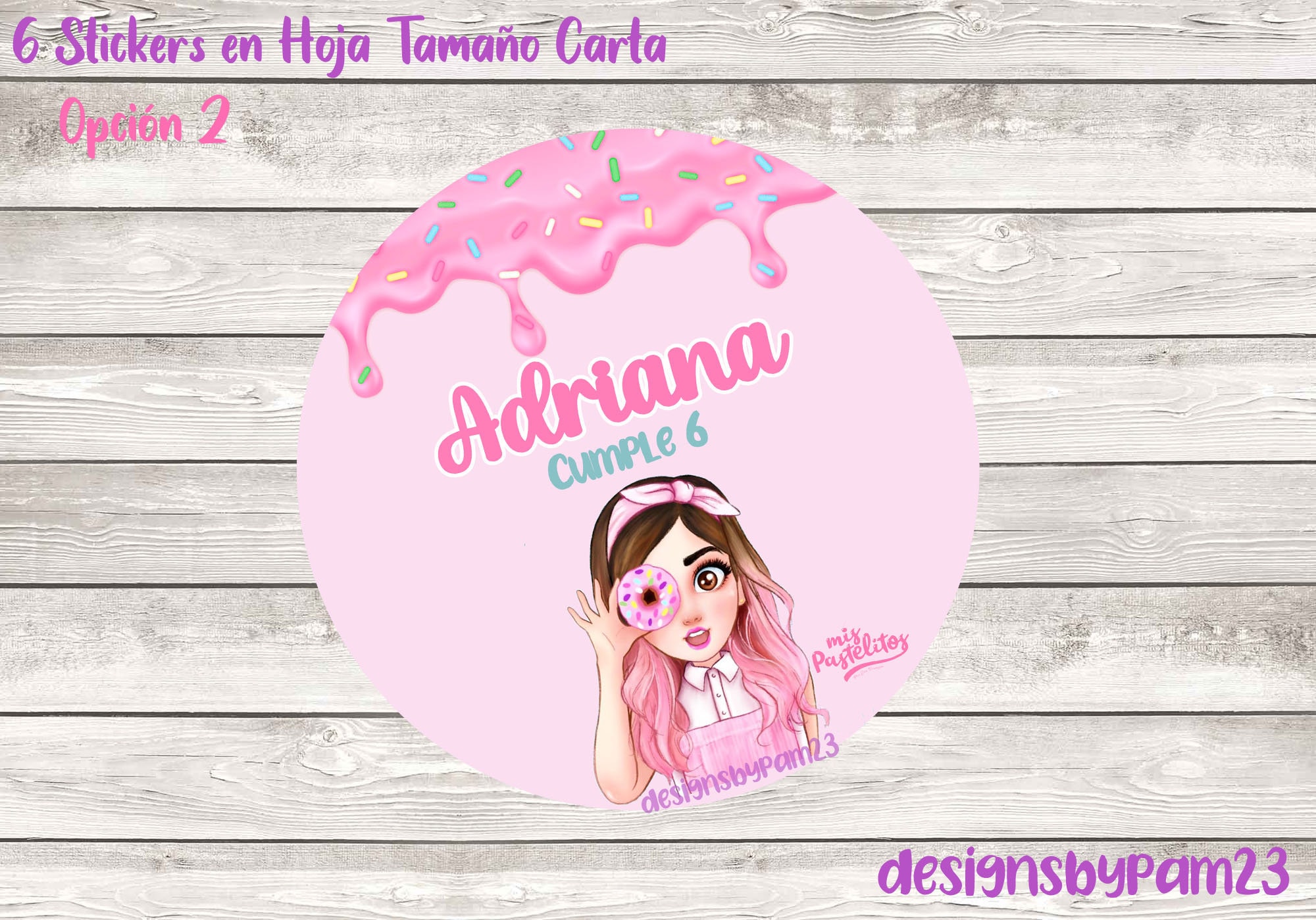 Mis Pastelitos Sticker, archivo jpg y png individual y un pdf tamaño ...