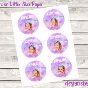 Like Nastya Digital Birthday Stickers, 6 Stickers on Letter Size Paper ...