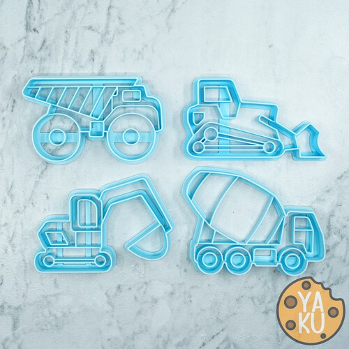 Construction Cookie Cutter Set Dump Truck Bulldozer Safety - Etsy