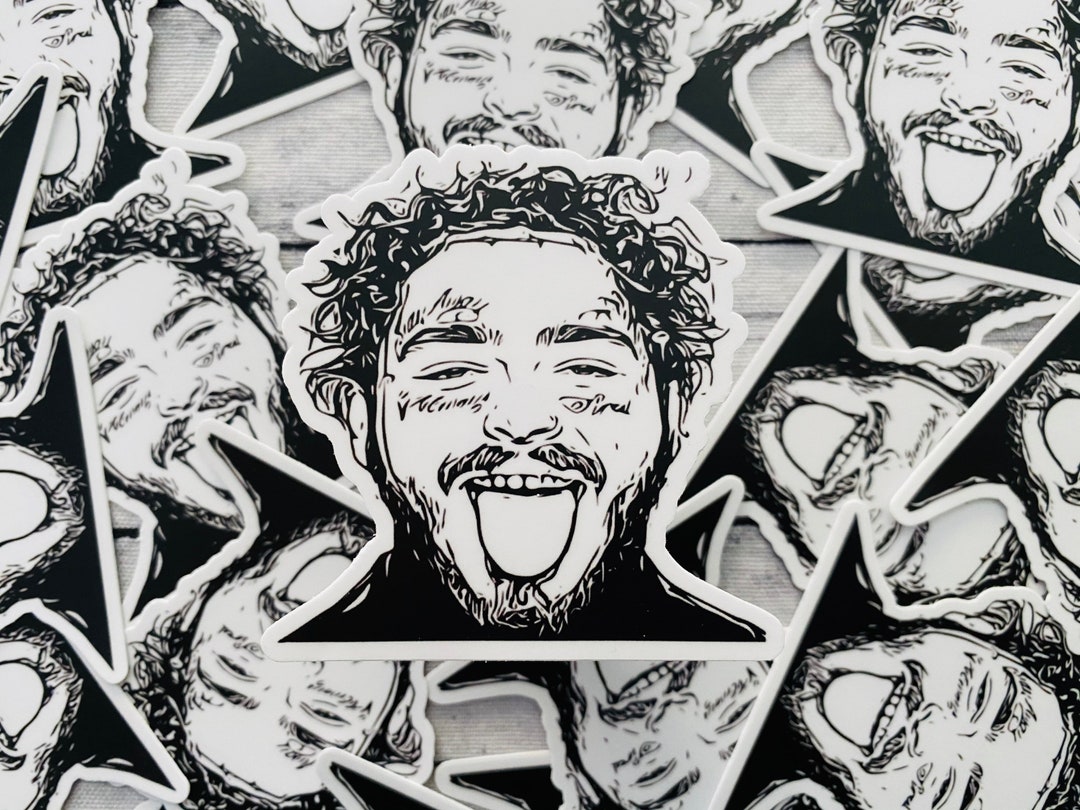 Post Malone Sticker | Posty Sticker | Sticker for Hydroflask ...