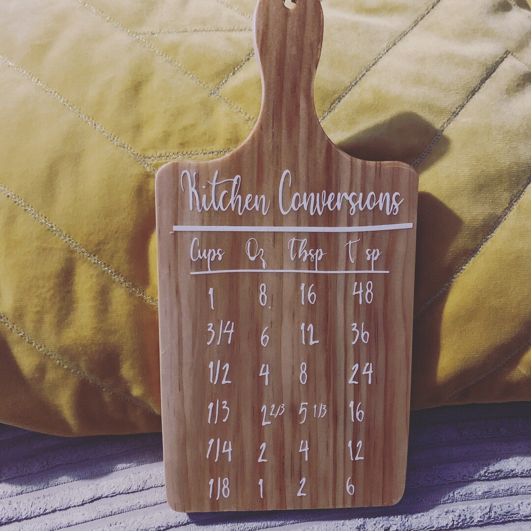 Kitchen Conversion Wooden Chopping Board - Etsy