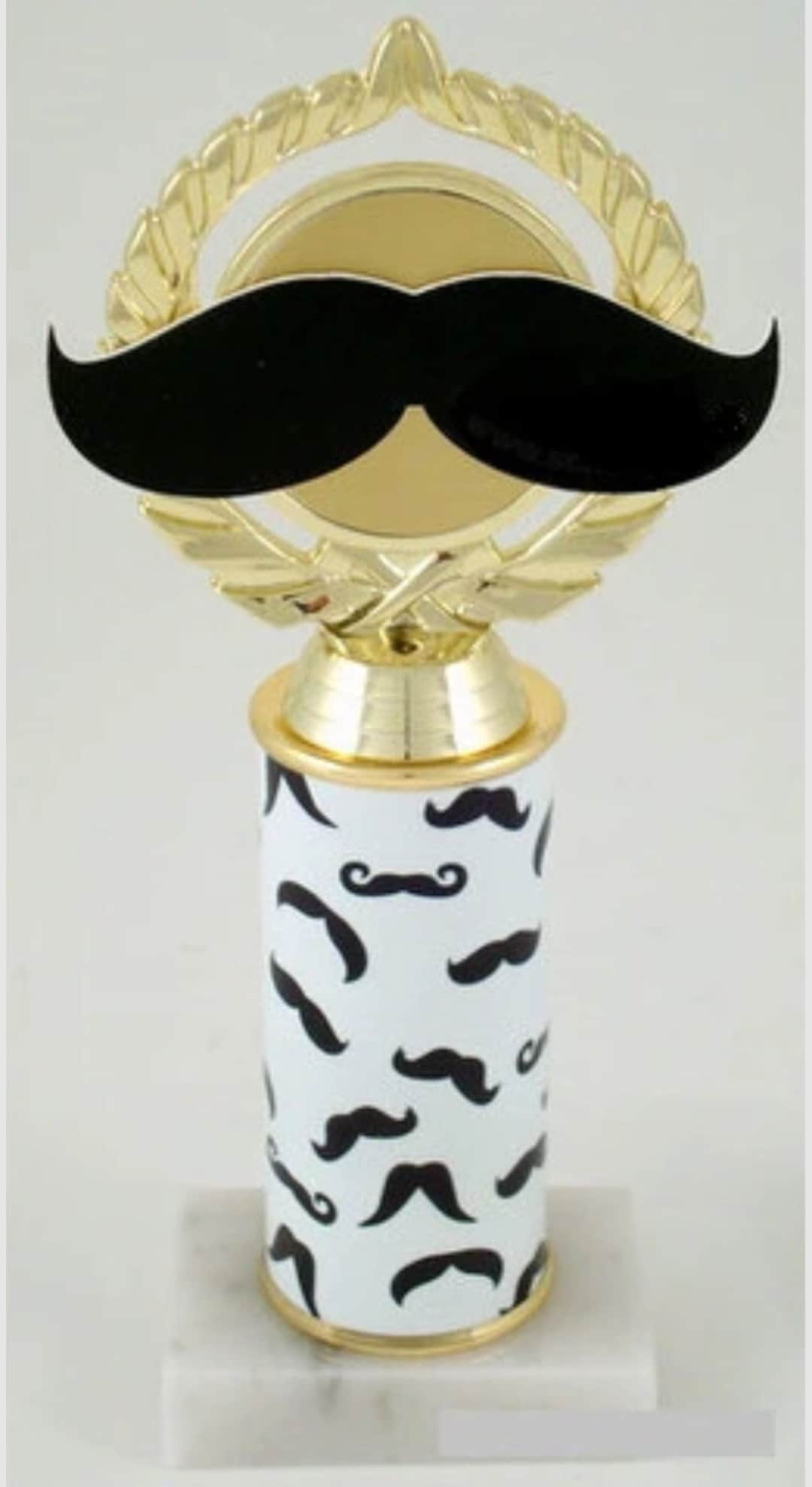 Mustache Trophy on Custom Column - Etsy