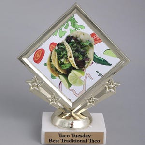 Taco Diamond Logo Trophy - Etsy