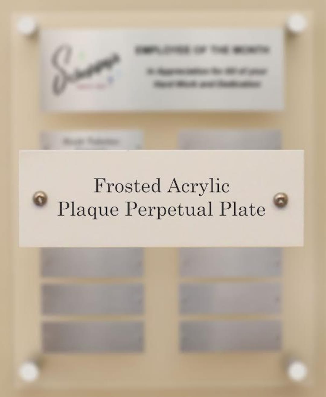 Individual Perpetual Plate for Frosted Acrylic Plaques - Etsy