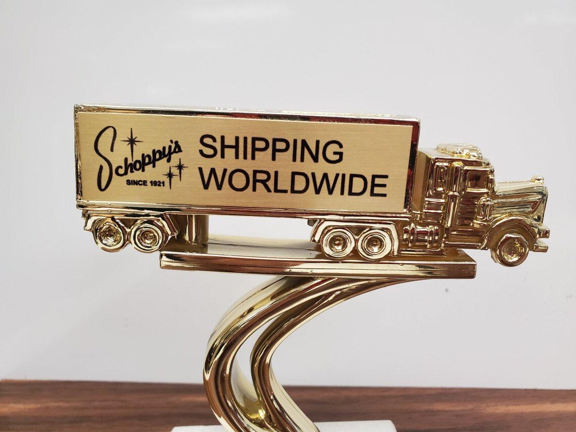 Tractor Trailer Personalized Trophy - Etsy