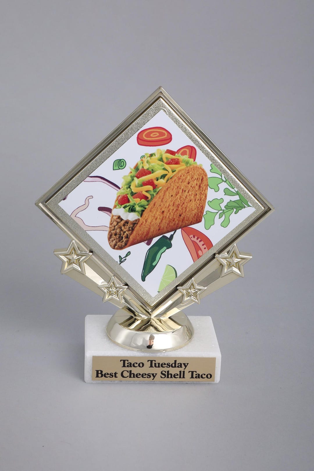 Taco Diamond Logo Trophy - Etsy
