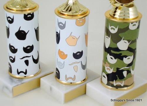 Beard Trophy on Original Metal Roll Column - Etsy UK