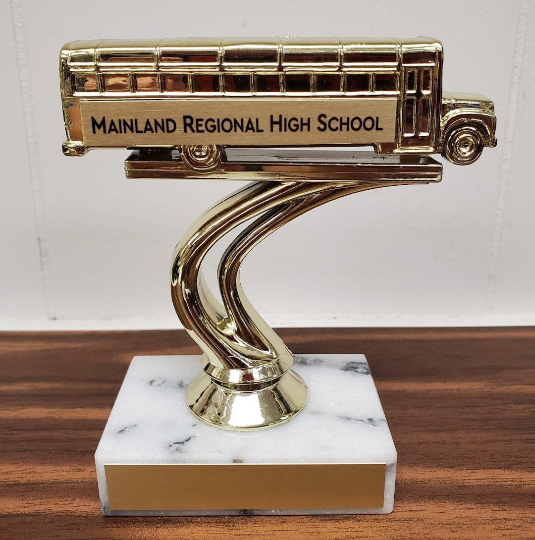 School Bus Personalized Trophy - Etsy