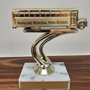 School Bus Personalized Trophy - Etsy