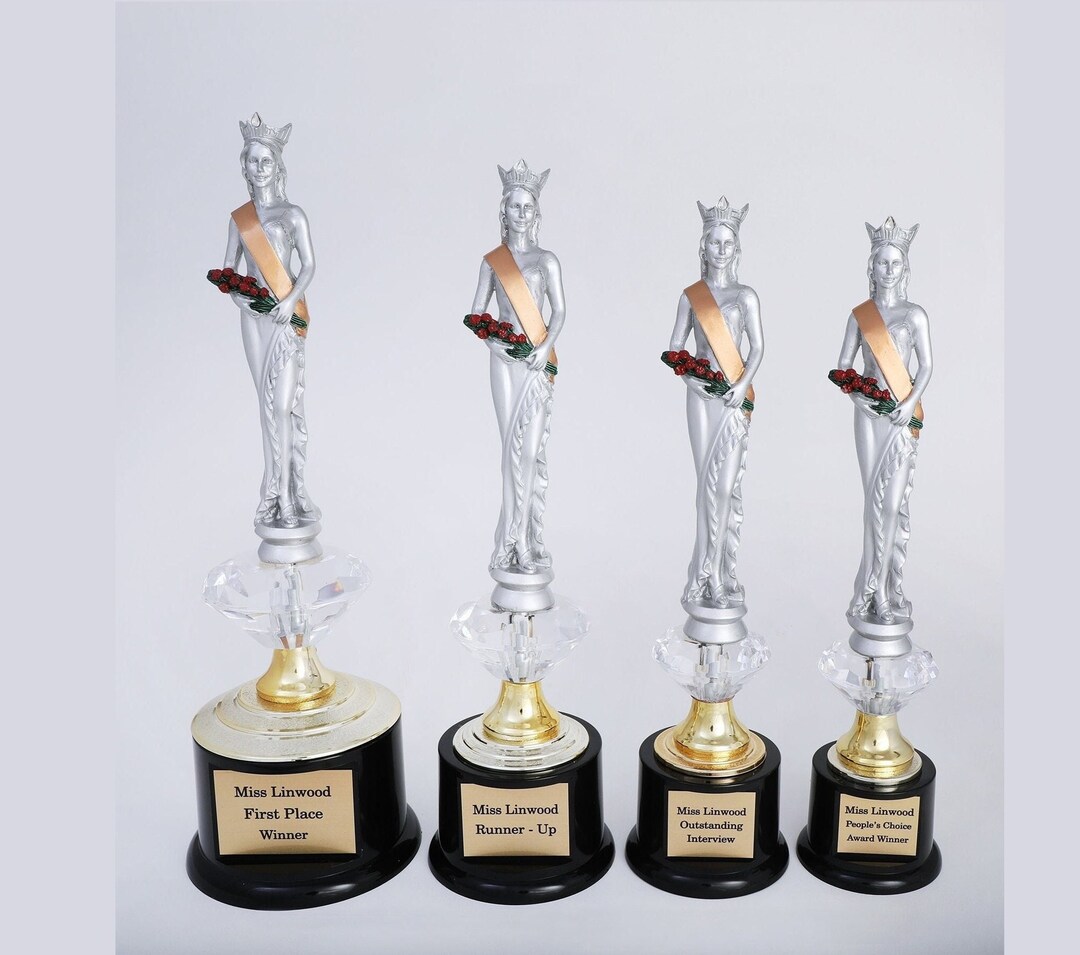 Pageant Beauty Trophy ~ Set of 4 - Etsy