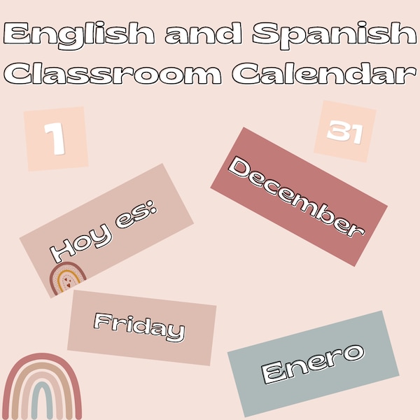 Spanish Flip Calendar - Etsy