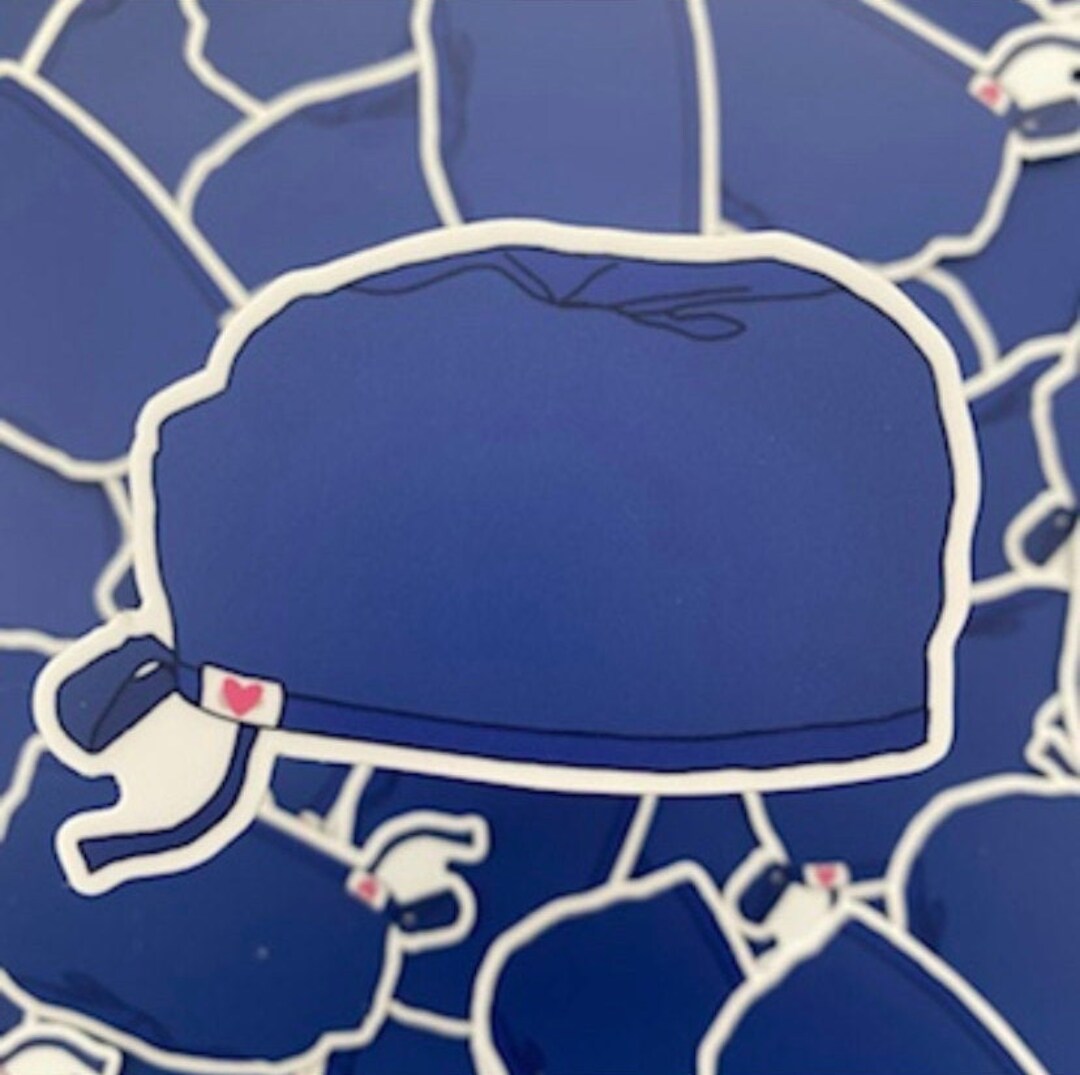 Blue Scrub Cup Vinyl Sticker - Etsy